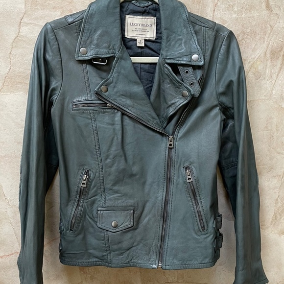 Lucky Brand | Jackets & Coats | Lucky Leather Jade Jacket | Poshmark